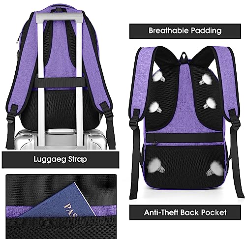 BIKROD Backpack for Men, Large School Backpacks for Teens Water Resistant Travel Back Pack with USB Charging Port, Business Anti Theft Durable Computer Bag Gifts Fits 17.3 Inch Laptop
