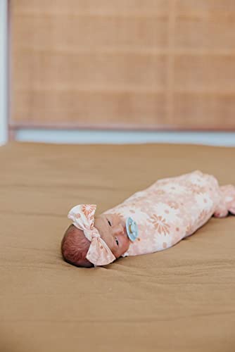 Copper Pearl Baby Stretchy Soft Knit Headband Bow Penny