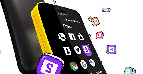 Nokia 8110 4G (2018) Singe-SIM TA-1071 SS 4GB (GSM Only, No CDMA) Factory Unlocked 4G Smartphone (Yellow) - International Version