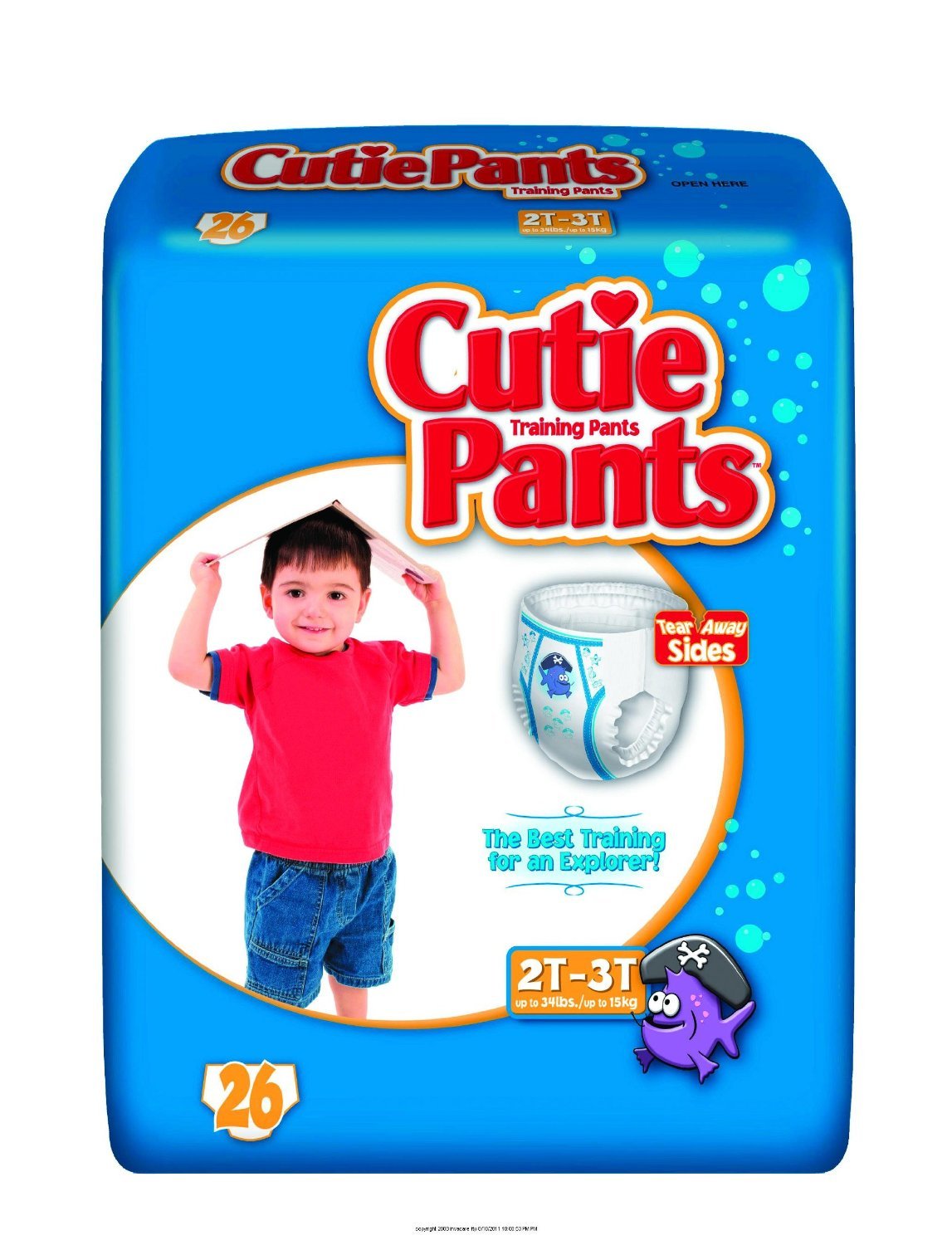 FQCR7007 - First Quality Cuties Refastenable Training Pants for Boys 2T-3T, up to 34 lbs.