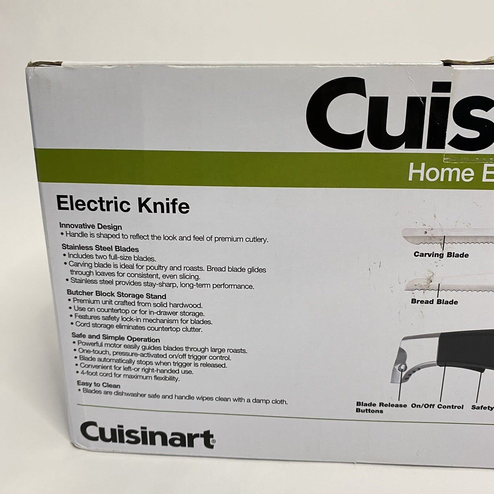 Cuisinart Electric Knife w/Bread Blade & Carving Blade