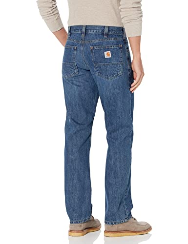 Carhartt Men's Relaxed Fit 5-Pocket Jean, Bay, 38 x 30