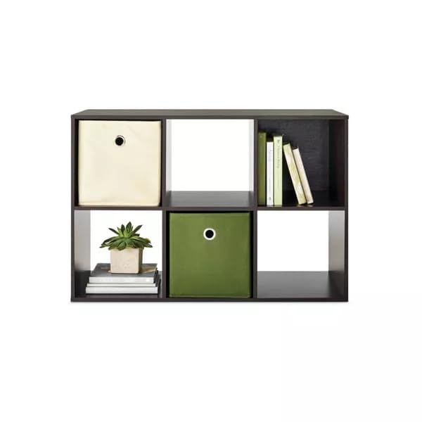 VGPDHJ 11" 6 Cube Organizer Shelf, Storage Shelf, Bookcase (Espresso)