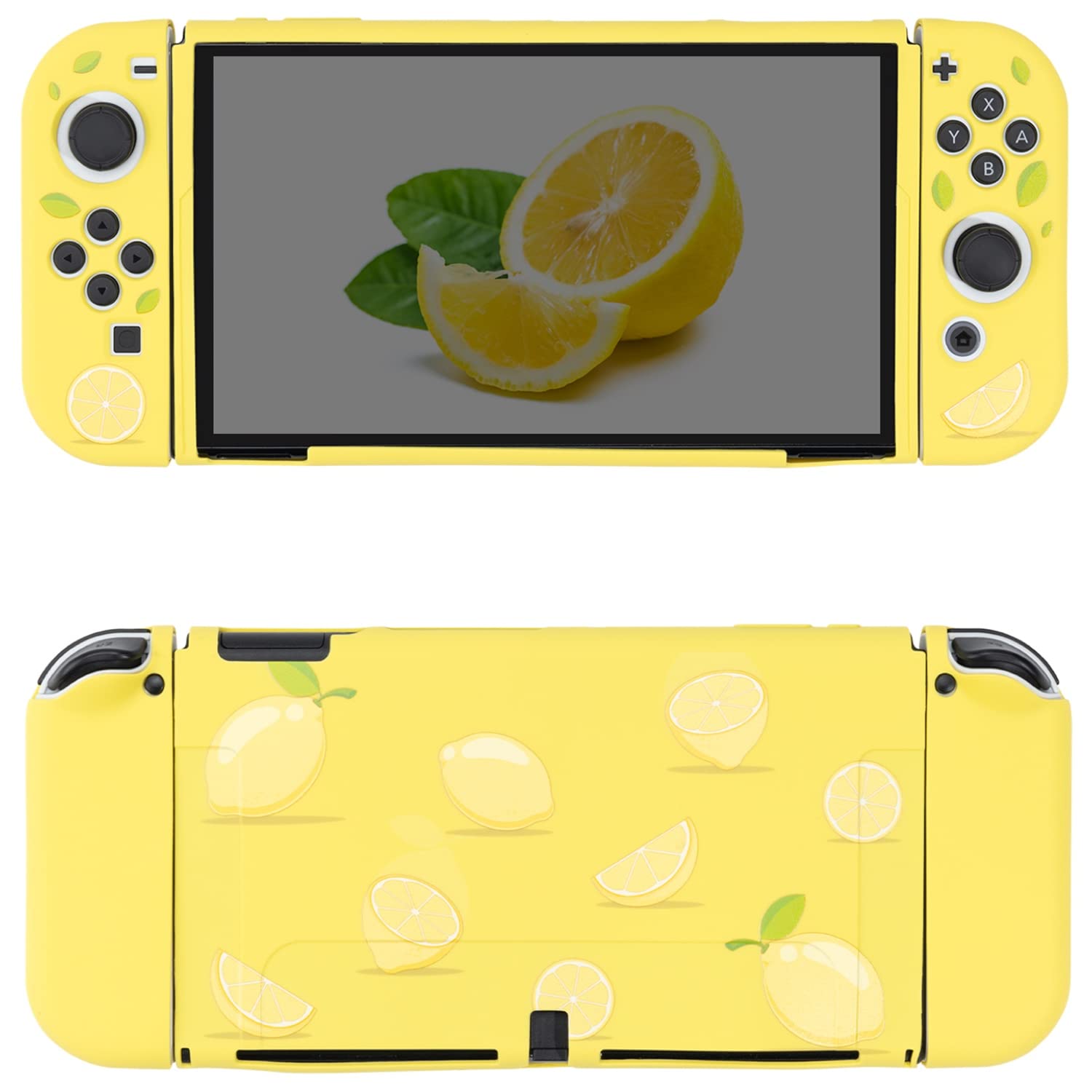 BelugaDesign Ramen Sushi Switch Case | Food Dumpling Noodles Japanese Cute Kawaii Pastel Case | Cover Snap on Shell Compatible with Nintendo Switch (Switch OLED, Clear)