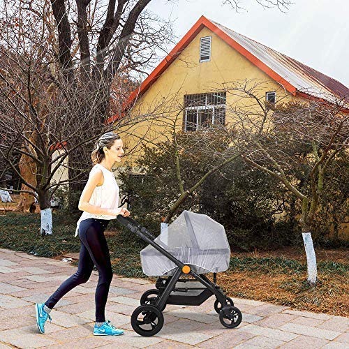 LEMESO Stroller Baby Net - Universal & Elastic & Breathable - for Infant Carriers Car Seats Cradles Cribs Bassinet Playpen Travel Outdoor