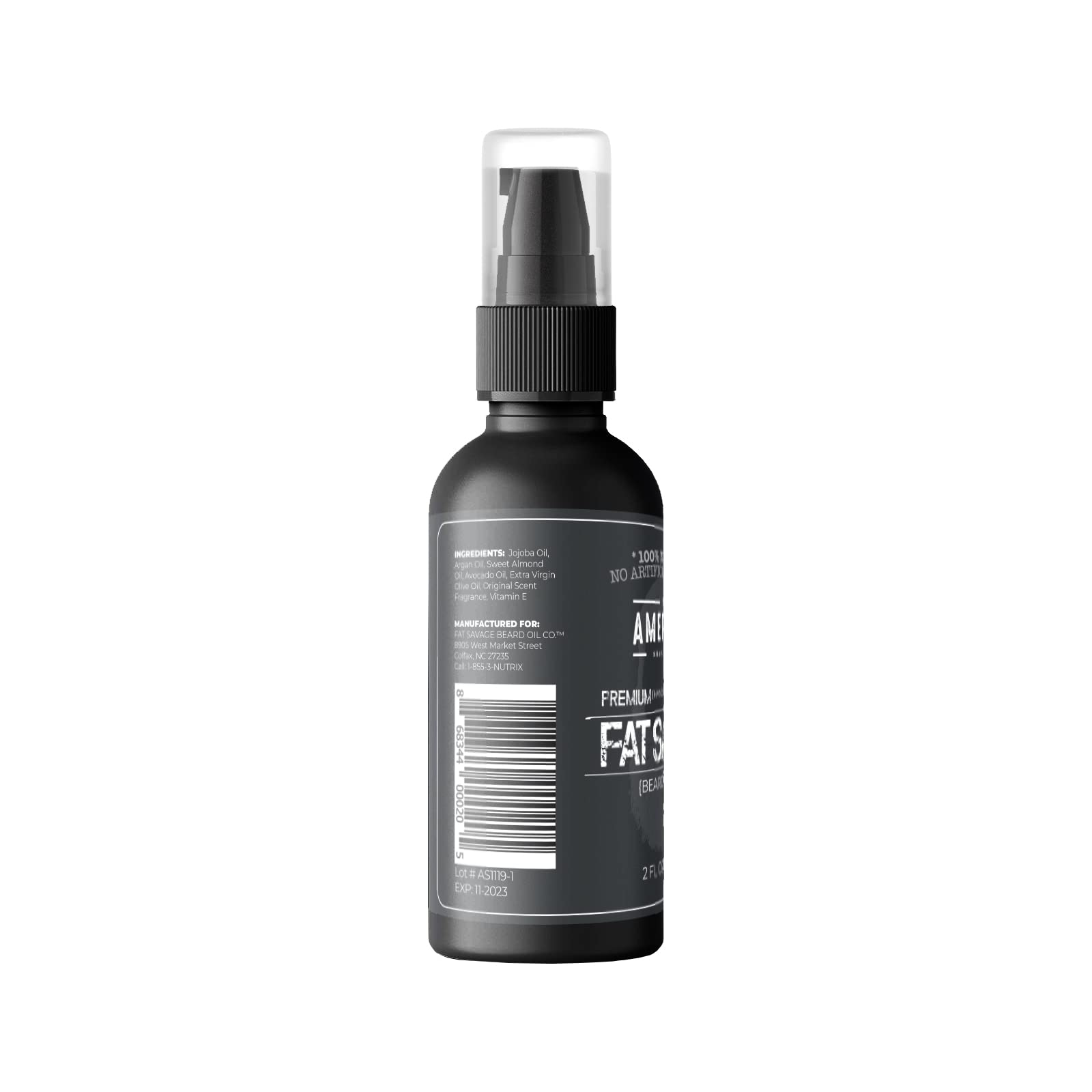 Fat Savage Beard Oil & Conditioner For Men - Premium Masculine Scent - Beard Oil for Men Natural Moisturizer with Argan & Jojoba - Prevents Itching & Flaking - Softens & Strengthens Beards & Mustaches