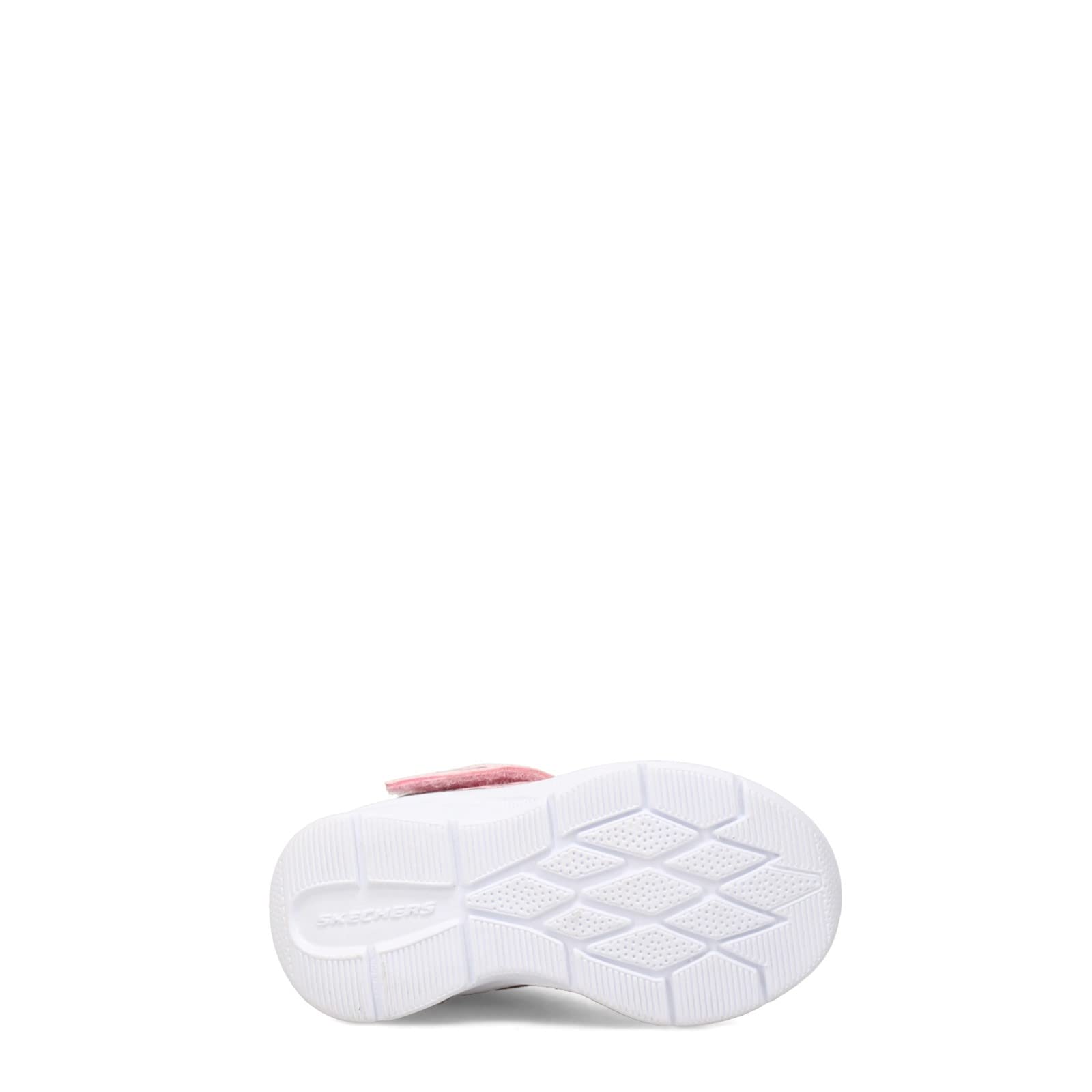 Skechers Girls Microspec-Bold Delight Sneaker, Light Pink, 11 Little Kid