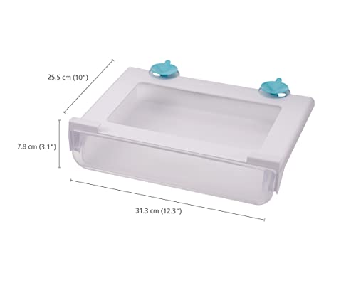 Joseph Joseph FridgeStore Under-Shelf Storage Drawer, One Size, Clear/Blue