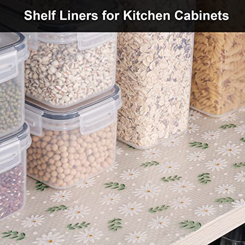 Cooyes Premium Cabinet Liner for Kitchen β Non-Slip Shelf Liners for Kitchen Cabinets β Waterproof Shelf Paper with Modern Pattern β Durable EVA Cabinet Liners