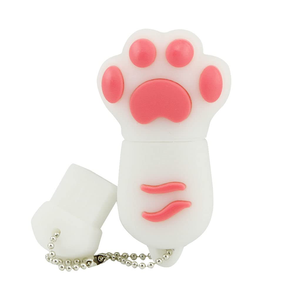 64GB USB 2.0 Flash Drive, Extra Large Storage Space for Storage and Backup, Portable USB Memory Stick,Cute Cat Paw Flash Drive, Portable Drive for PC/Laptop/Mac