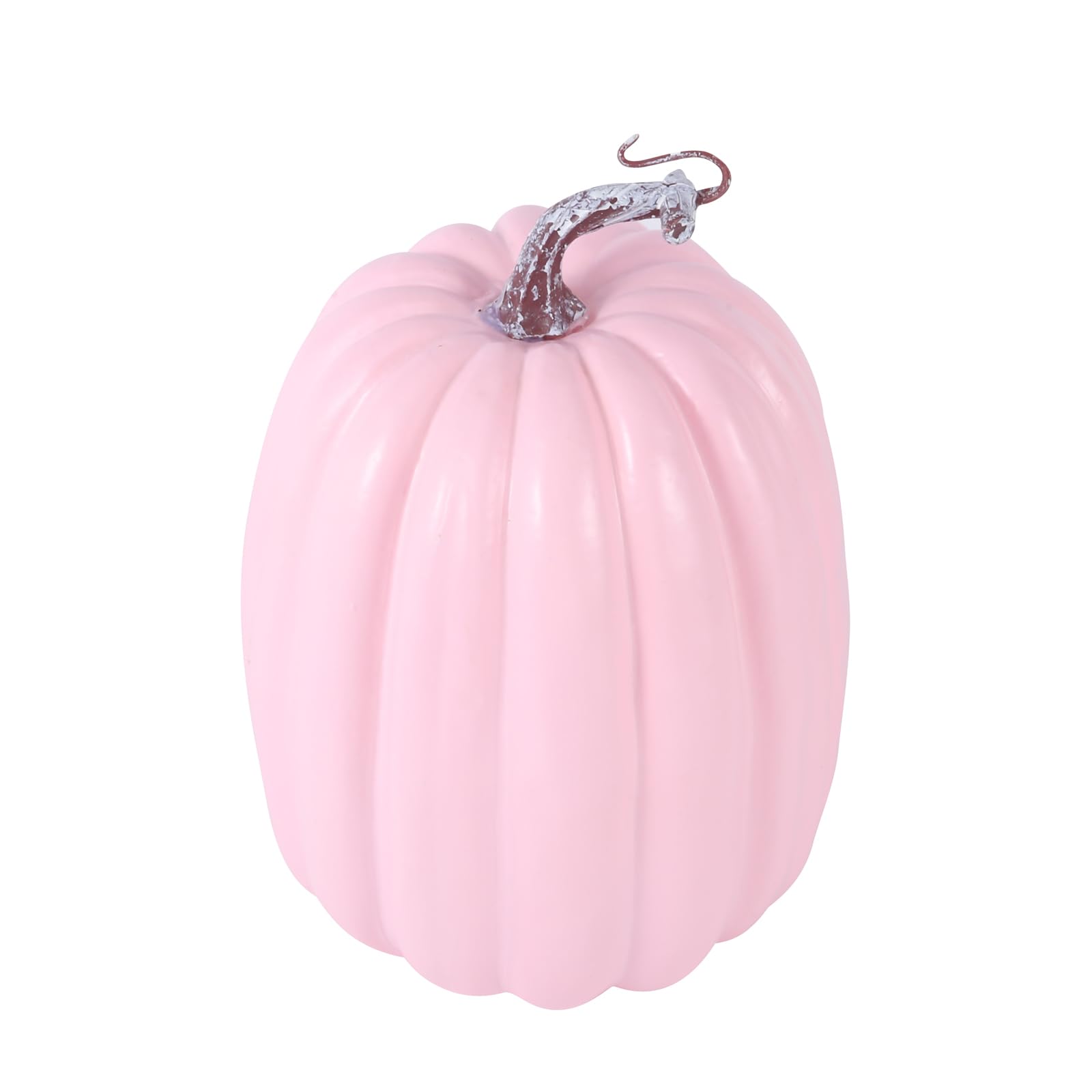 8 Inch Large Artificial Pumpkins Decor Foam Decorative Pumpkins for Halloween Autumn Harvest Home Decorations (Pink)