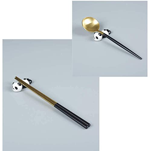 6PCS Cute Ceramic Panda Chopsticks Rest Rack Stand Holder for Chopsticks, Ceramic Ware Chopsticks Stand Rest Rack,Gift for Boys Girls Kids