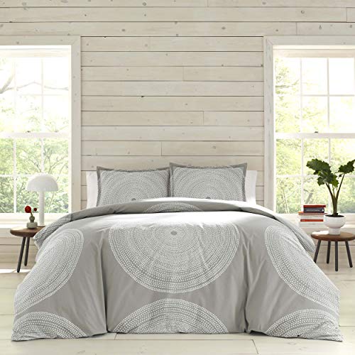 Marimekko - Queen Comforter Set, Smooth Cotton Percale Bedding with Matching Shams, Medium Weight Home Decor (Fokus Grey, Queen)