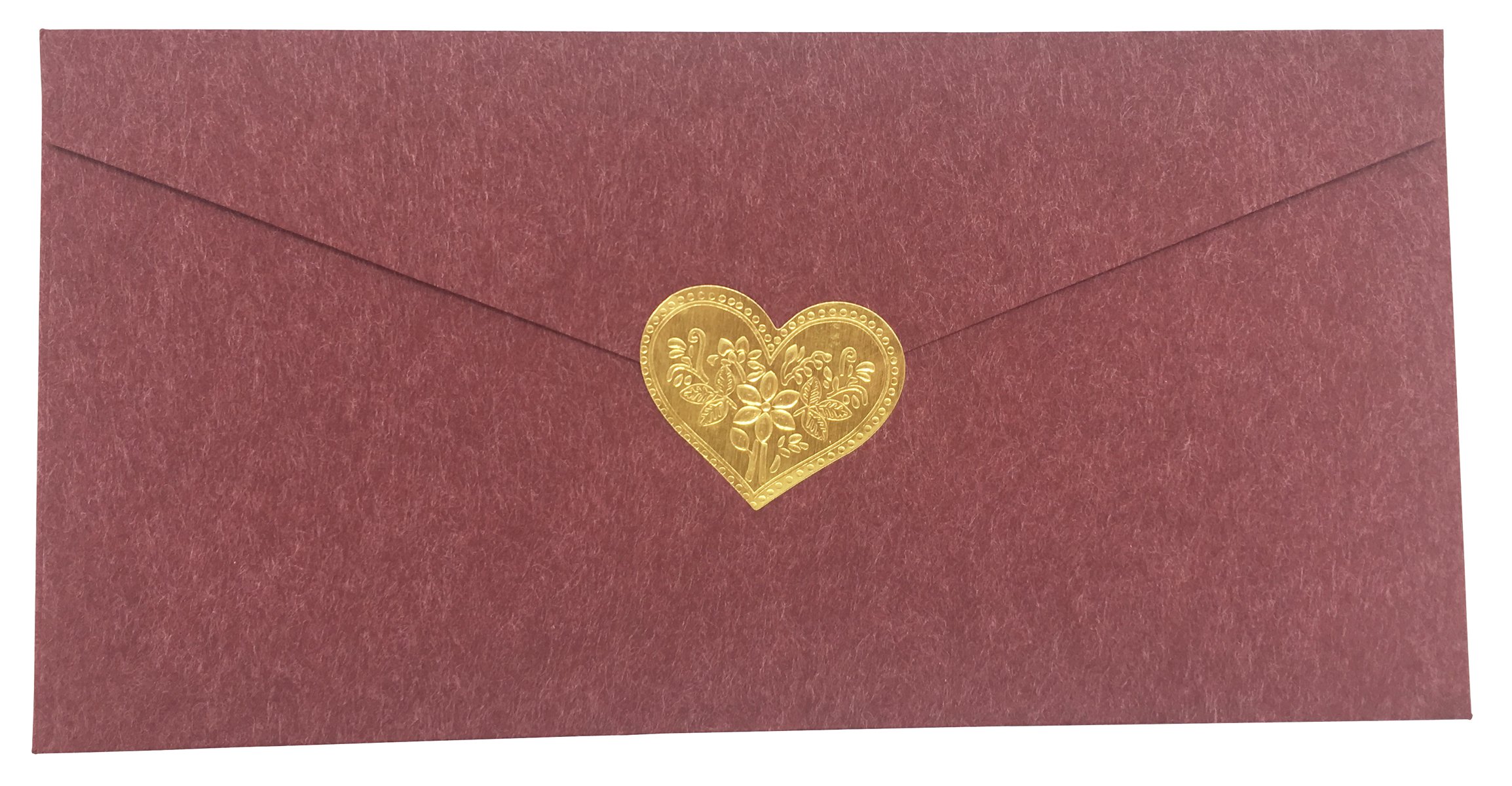 Envelopes Label Stickers Love Heart Shape Stickers 60 PCS Kraft Paper Thank You Stickers Retro Metallic DIY Decorative Adhesive Label for Packaging Bake Decoration Wedding Party Gift (Gold)