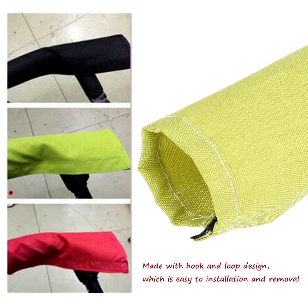 Fdit 5pcs Baby Pushchair Stroller Fabric Handle Bar Waterproof Pushchair Handlebar Warmer Gloves Cover (Red)
