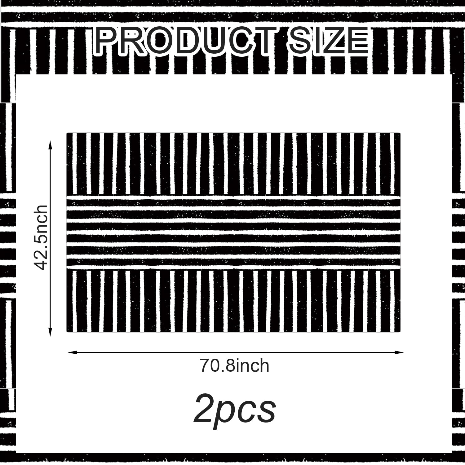 Fuyhiuous 2Packs Beetlejuice Tablecloth Disposable Tablecover for Beetlejuice Birthday Party Supplies and Decorations for Kid Boy Baby Shower Rectangle Tables 70"X42"