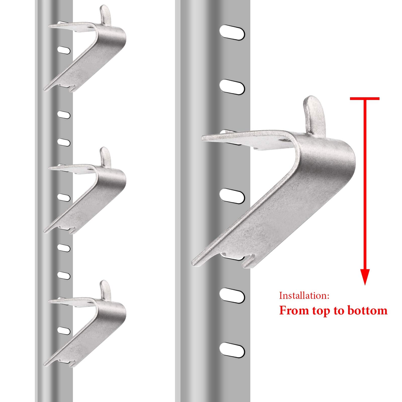 920158 Refrigerator Shelf Clips Freezer Shelf Clip Cooler Shelf Support Commercial Shelf Clip for Fridge(8 Pieces)