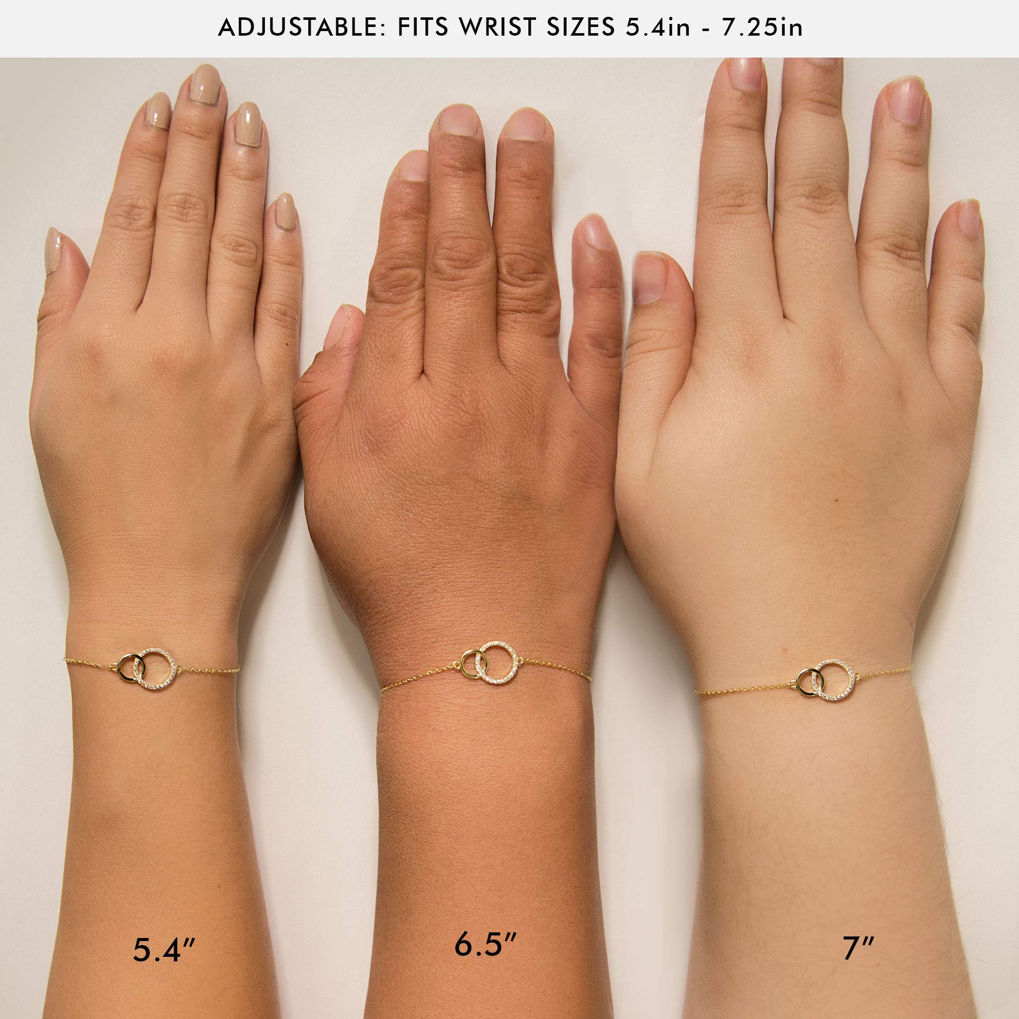A+O Mother of The Groom Gift - Interlocking Circles Bracelet in Silver