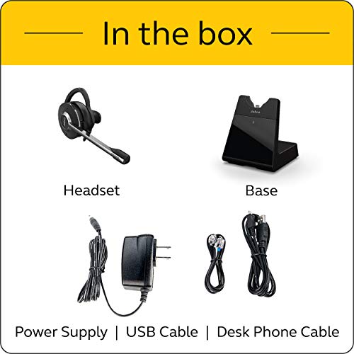 Jabra Engage 75 Wireless Headset, Convertible – Telephone Headset with Industry-Leading Wireless Performance, Advanced Noise-Cancelling Microphone, Call Center Headset with All Day Battery Life