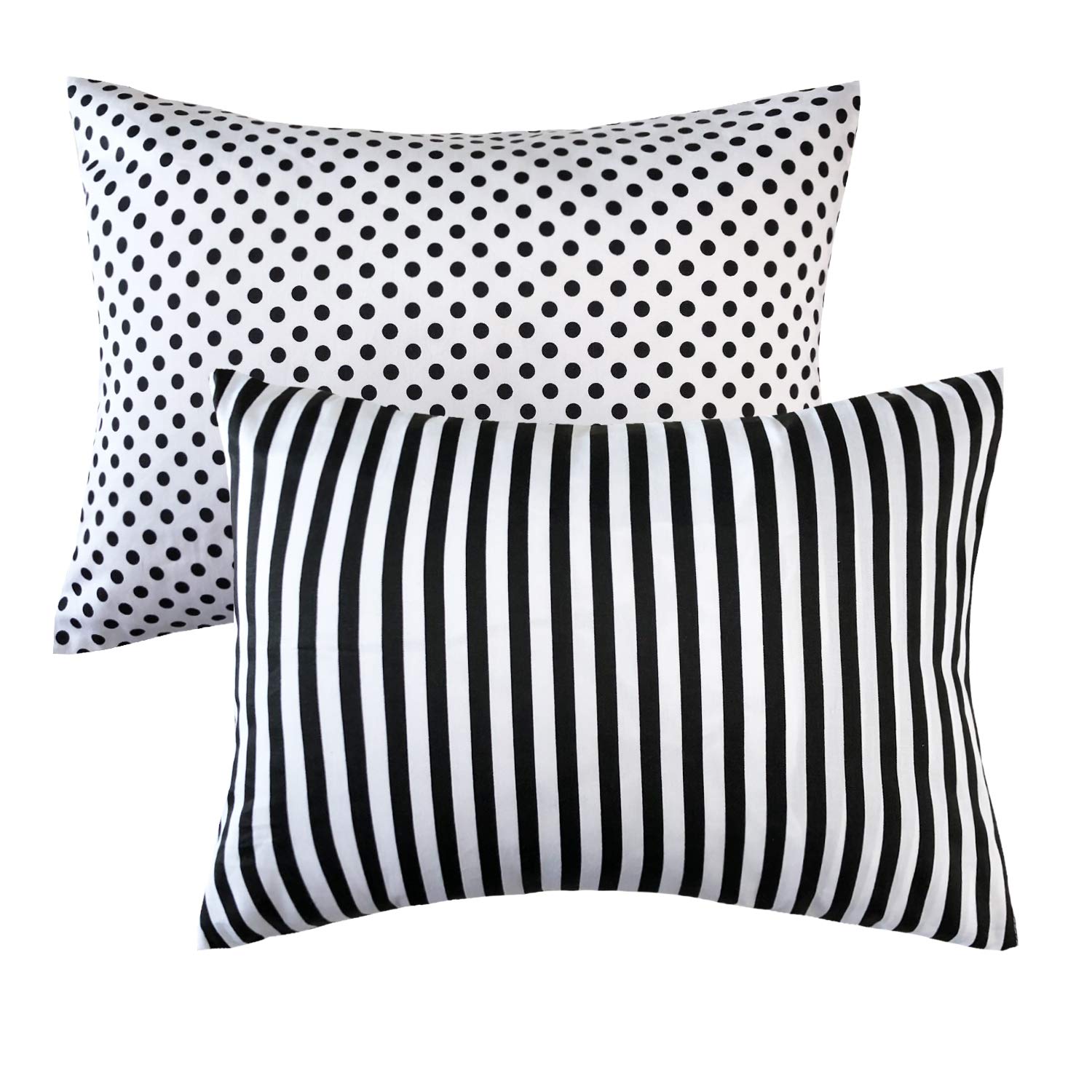 fuman 100% Cotton Toddler Pillowcases,2 Pack Soft and Breathable Travel Pillow Cases, 13"x 18",14"x 19"for Kids Bedding Great Shower Gift