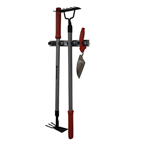 Mop and Broom Organizer β Declutter your Kitchen, Laundry Room or Garage with this Commercial Strength Metal Wall Mount Holder β Keep your Lawn, Yard and Gardening Tools Neat and Organized