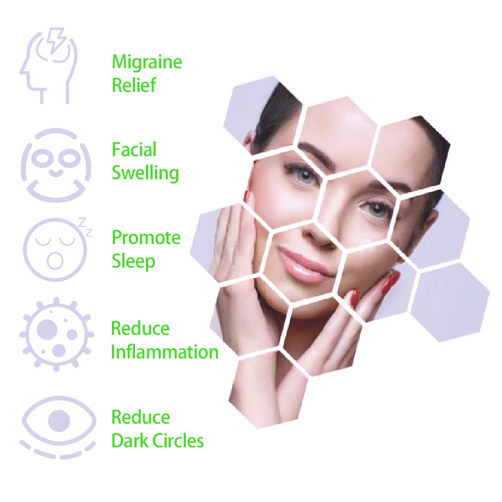 Face Ice Gel Pack with Wrap - Reusable Hot Cold Compress for Skin Care, Puffiness Eyes, Swollen Face, Cold Face Mask Gel Pack Pain Relief for Migraines, Injuries, Inflammation, Sinus Headaches, Stress