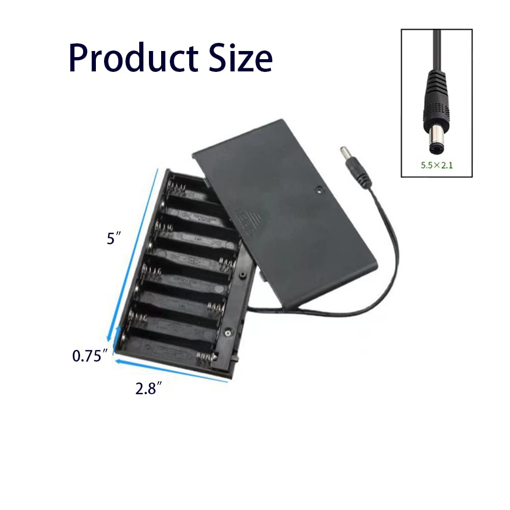 3 Pack USB Female Socket 4AA Battery Box Black,USB Battery Holder, 6V,with On/Off Switch and Cover, with USB Port Cable…