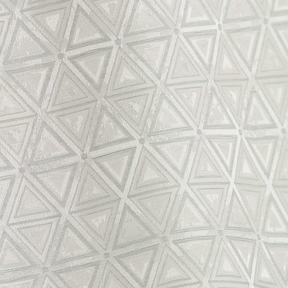 Decoberry Opaline - Set of 2 Curtains - Mint Green Triangle Pattern, Light& Sound Filtering Design, Thermal Insulation - Modern Design with Grommet Heading, 52" X 84"