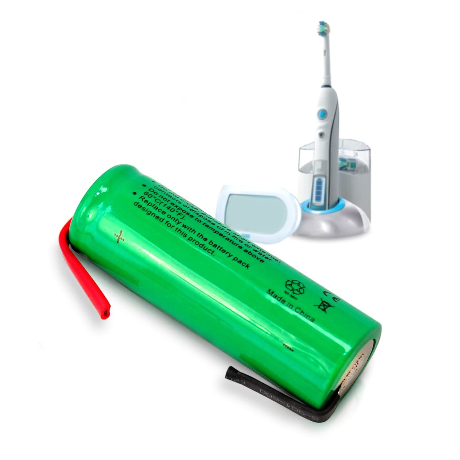HQRP 49x17mm Battery Compatible with Braun Triumph ProCare 9900 9500 9400 9000 3731 Toothbrush Replacement
