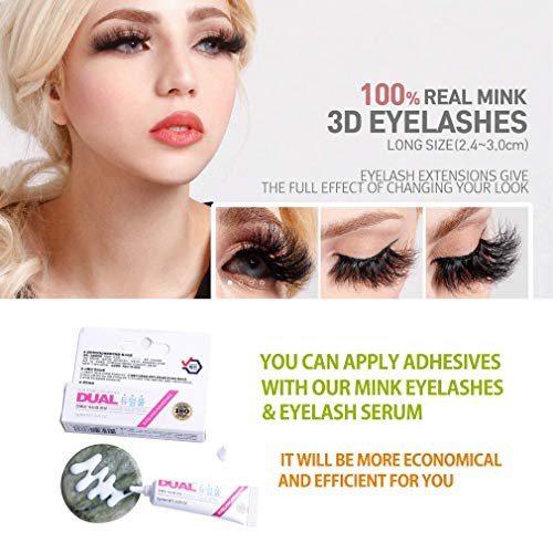 Premium Fast Drying and Strong Adhesives for Strip 3D False Eyelashes 7g / Net 0.25 OZ for Reusable and Dramatic Full Look with Cruelty Free and Latex Free, Formaldehyde Free with ISO (1 Pack)