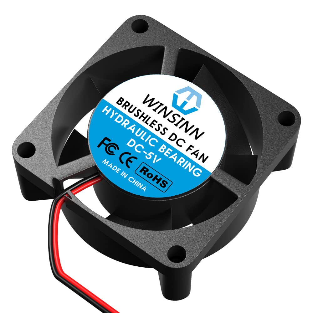 WINSINN DC 25mm Fan 5V 2510 Hydraulic Bearing Brushless Cooling 25mmx10mm 2PIN (Pack of 5Pcs)
