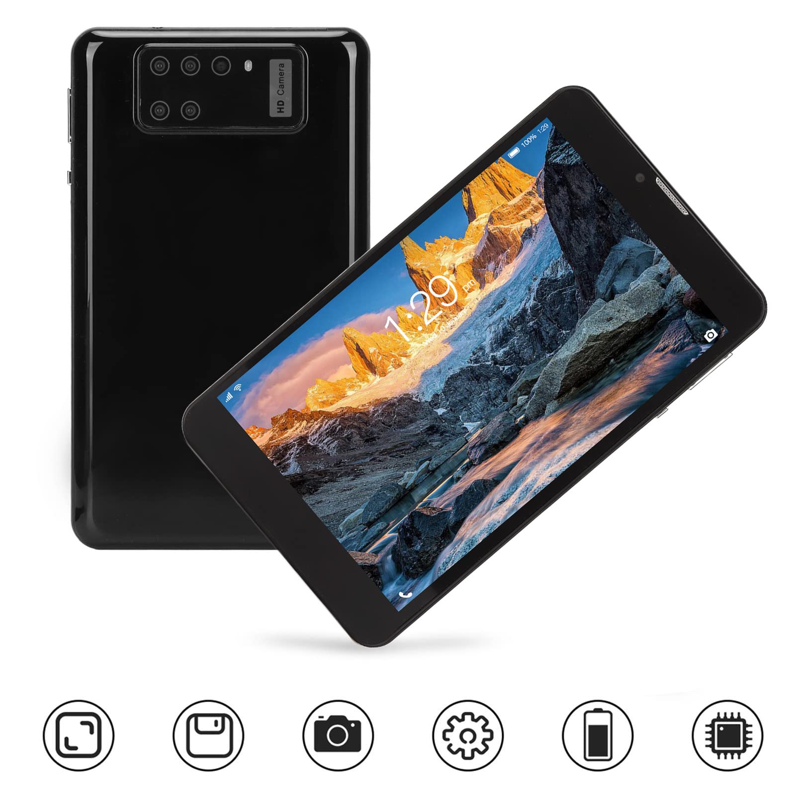 32GB Tablet, 4GB 32GB Dual SIM Dual Standby 7 Inch IPS HD Tablet for Game US Plug