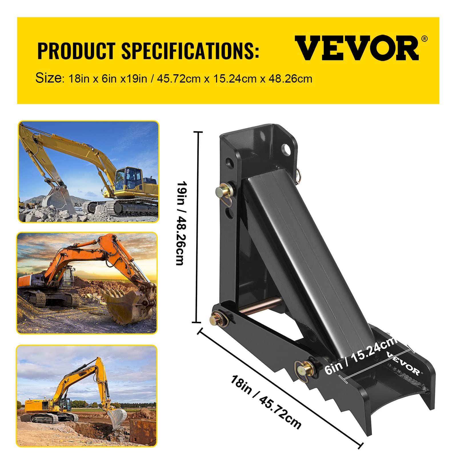 Vevor 32 inch Backhoe Excavator Thumb Attachments Weld On Adjustable Boom Tractor Excavator 1/2Inch Teeth Thick Steel Plate Assembly 12MM Bolt-On Design : Patio, Lawn & Garden