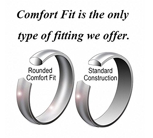 4mm 6mm 8mm 10mm Blue Groove Black Matte Finish Tungsten Carbide Wedding Band Ring Engraved I Love You (8mm,11)