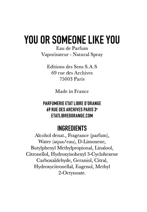 Etat Libre d'Orange You Or Someone Like You Eau De Parfum Spray, 3.4 Fl Oz