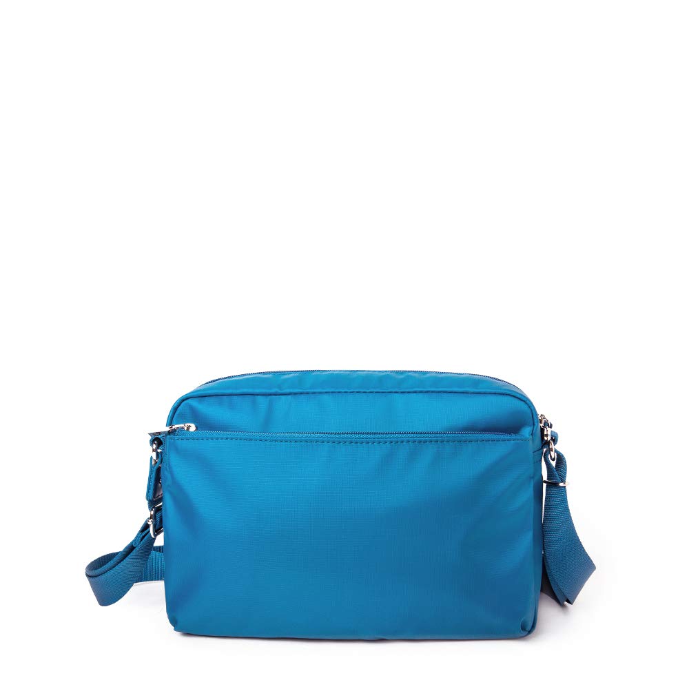 BESIDE-U Baker RFID Guarded Zip Pocket Medium Travel Crossbody in Sapphire Blue