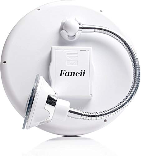 Fancii Chrome Gooseneck Attachment with Locking Suction Cup, For Luna, Mira and Maya LED Mirror Series (Mirror Not Included)