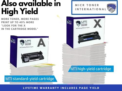 MTI 26A MICR Toner Compatible Replacement for HP 26A 26X | Laser Printer M402 M402dn M402n M402dw M426fdn M426fdw | CF226A CF226X Check Printing Ink Cartridge (Pack of 2)