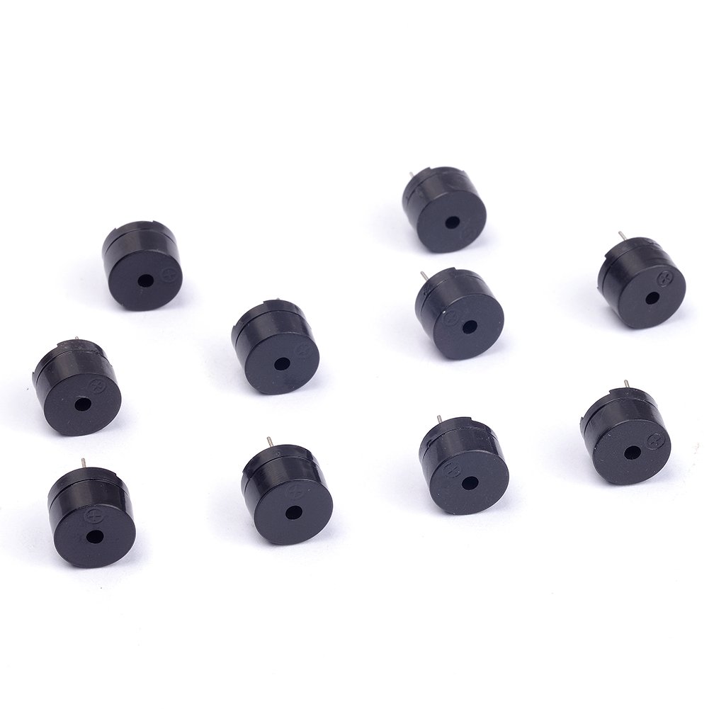 Cylewet 10Pcs 5V 2 Terminals Passive Electronic Alarm Buzzer Electromagnetic Beeper AC Impedance for Arduino (Pack of 10) CYT1008