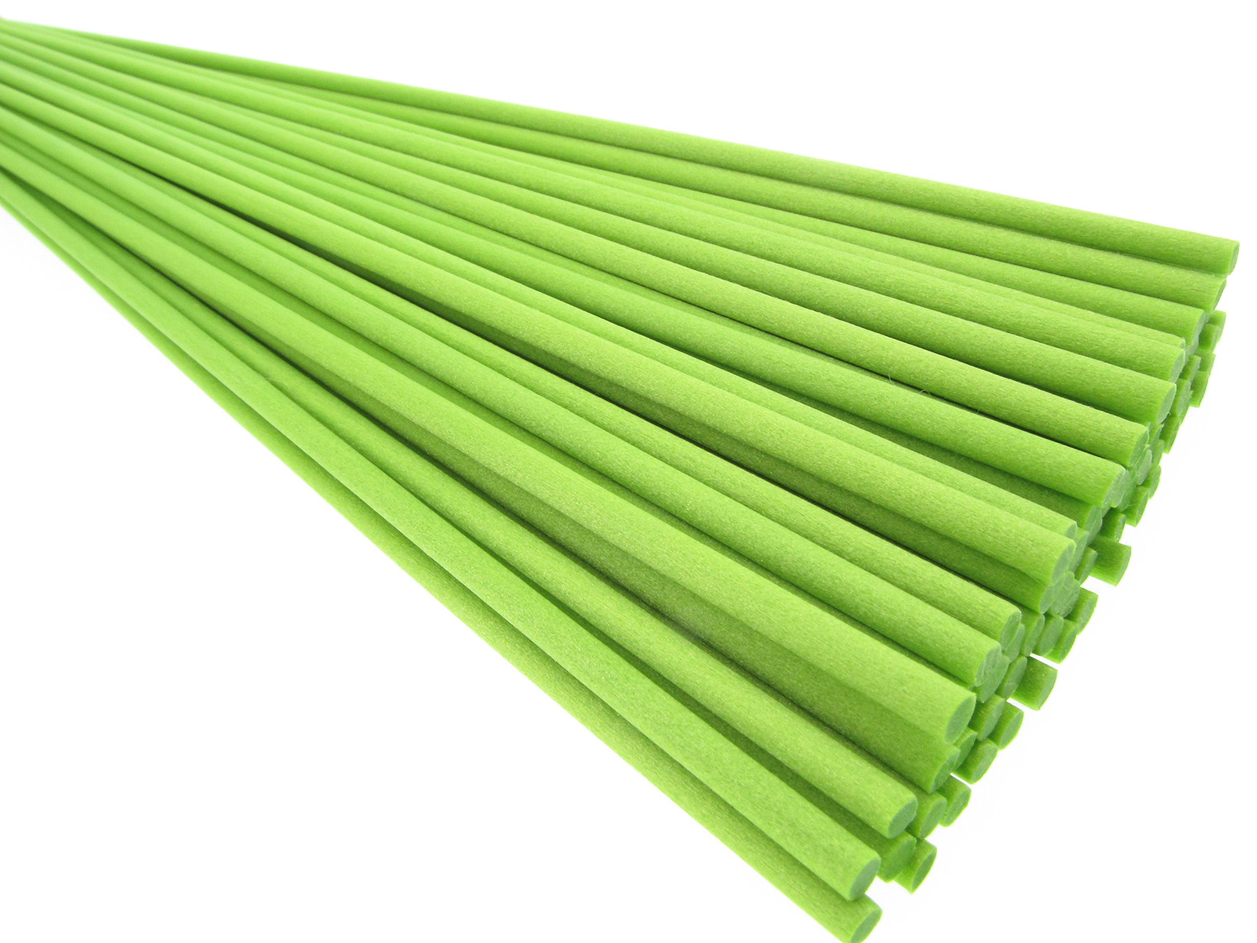 Breath Me TM 50pcs Lime Green Reed Diffuser Fibre Sticks 12 inch for Air Freshener and Aroma