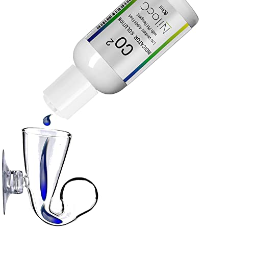 Glass CO2 Drop Checker β CO2 Monitor Kit for Aquarium Tank β Functional and Reliable β Transparent Drop Checker, 4dkh/pH Reagent Solution and Suction Cup