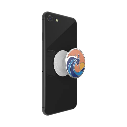 PopSockets PopGrip - Expanding Stand and Grip with Swappable Top - (Ride The Wave Coral)