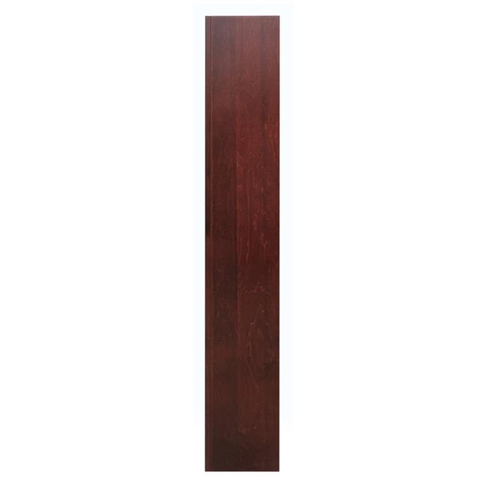 BOWERY HILL 72" Traditional Triple Wide Wood Bookcase with 12 Adjustable Shelves and 3 Fixed Shelves, Ready for Assembly, for Home/Office Use, in Cherry Finish