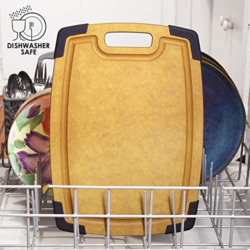 Vellum Wood Paper Composite Cutting Board with Juice Groove, 14-3/4" x 10-5/8" | Dishwasher Safe | Non-Skid