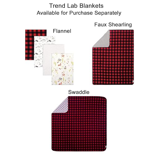 Trend Lab Lumberjack Moose 3 Piece Crib Bedding Set, Gender-Neutral Color Palette, Includes Quilt, Fitted Crib Sheet and Skirt