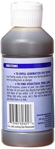 ANDERSON Refill Florescent DYE for Pool and SPA, 8 FL.OZ, Fluorescent-Yellow
