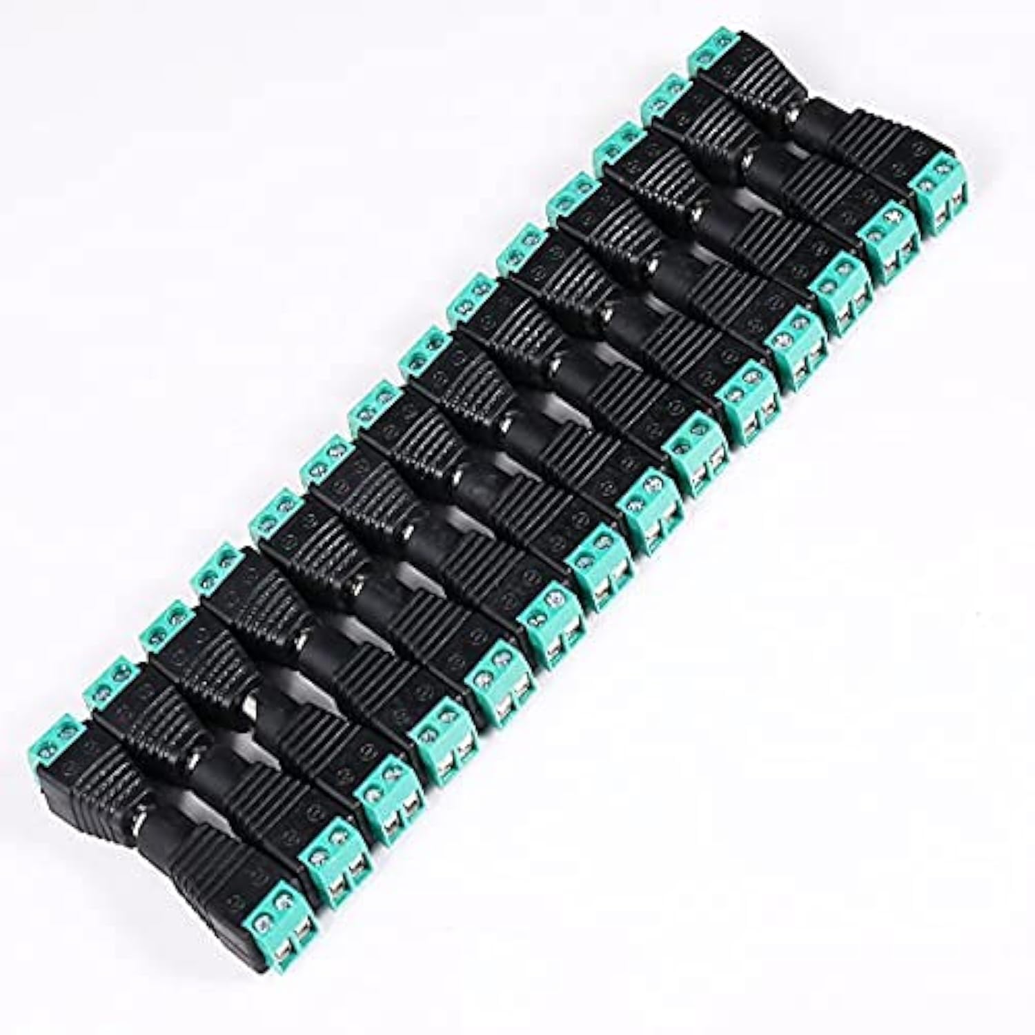 VFLTOOL 28PCS Upgraded DC Power Connector 12V 14PCS Male + 14PCS Female Adapter 2.1 X 5.5MM DC Power Jack Plug Connector for CCTV Camera, Led Strip Light Cable Wire
