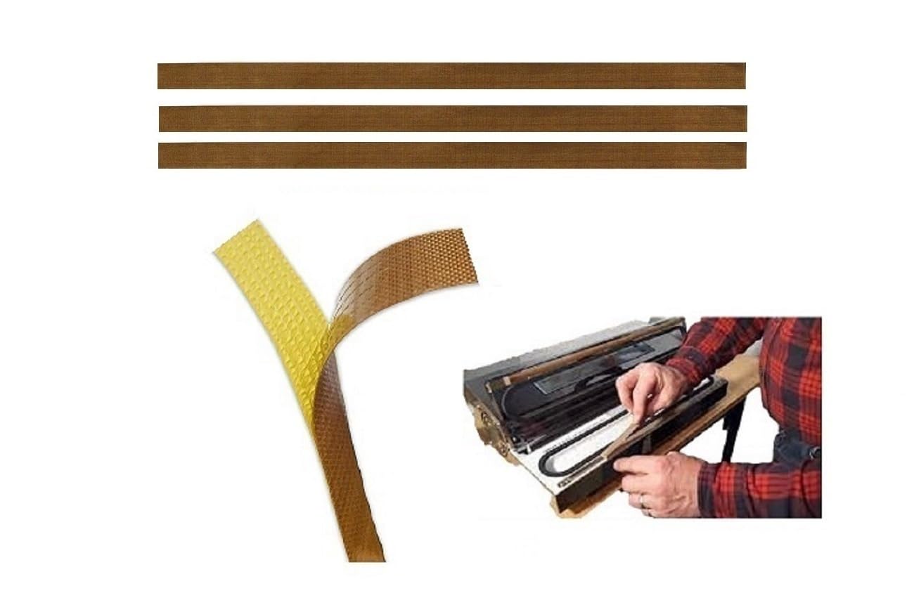 Three teflon Strips for Weston Pro-2300 -Foodsaver most vacuum sealers adhesive backing Made in USA