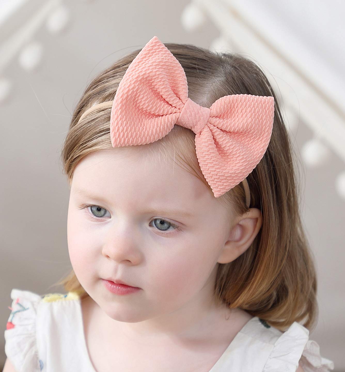 Toptim Baby Girl's Headbands and Bows for Newborn Infant Toddler Photographic Accessories (4.1β Bows)