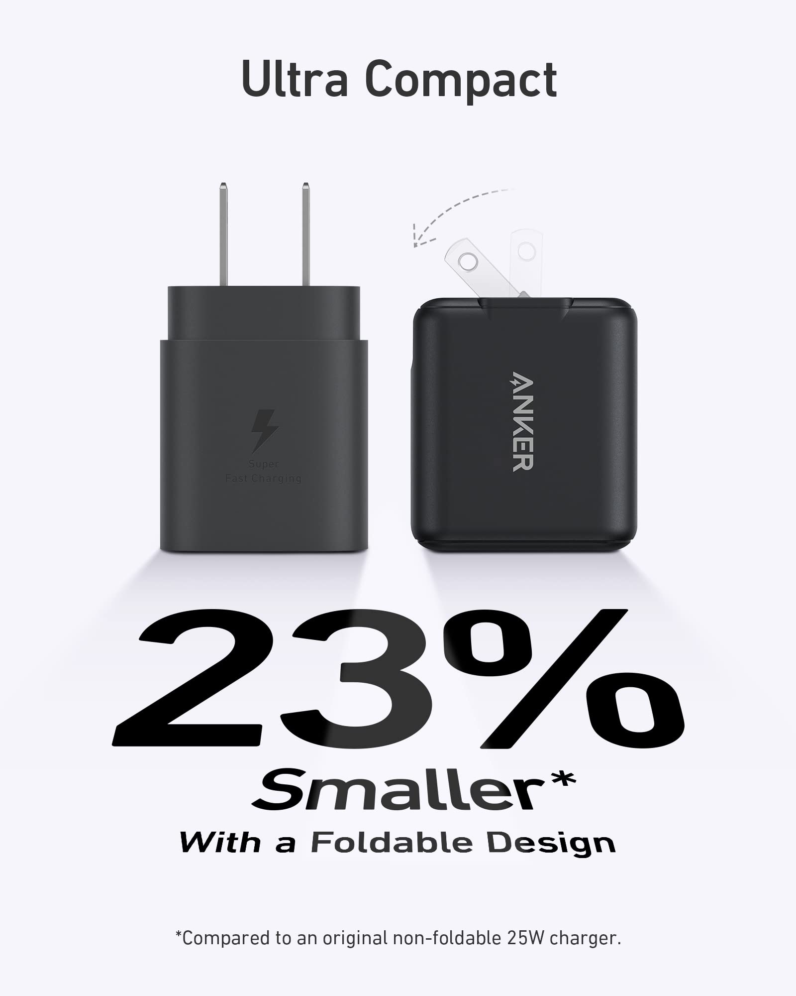 Anker 543 USB C to USB C Cable (140W, 6ft), USB 2.0 Bio-Nylon Charging Cable & 25W USB C Super Fast Charger, 312 Charger, Anker Ace Foldable PPS Fast Charger